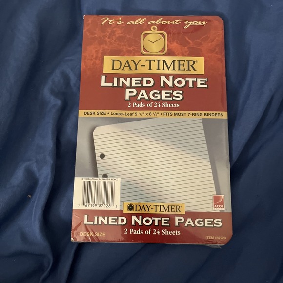 Office | Daytimer 7 Ring Binder Lined Note Pages Refills Only | Poshmark